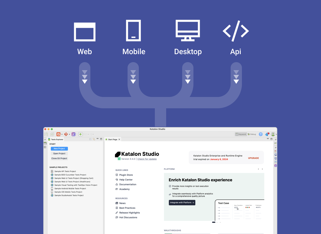 Katalon AI-augmented Test Automation Platform